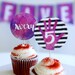 High Five Birthday Cupcake Toppers Watercolor Hand Black - Etsy