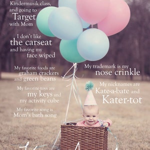 Birthday Facts Photo Poster Add Your Own Picture Birthday Stats First ...