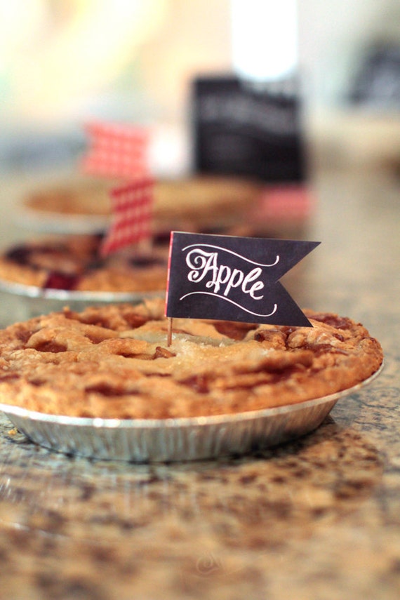 Printable dessert labels - Pie labels - Build-your-own-burger bar ...