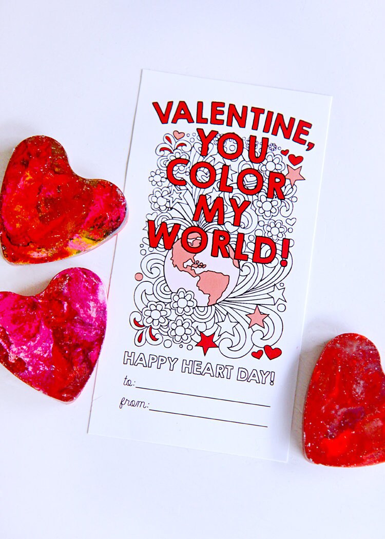 Paper & Party Supplies Stickers, Labels & Tags Paper Valentine Crayons ...