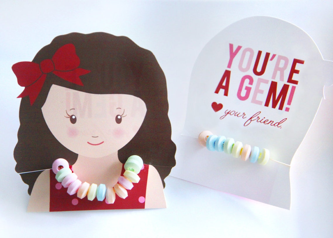 Printable Classroom Valentine Tags Valentines Day Candy | Etsy