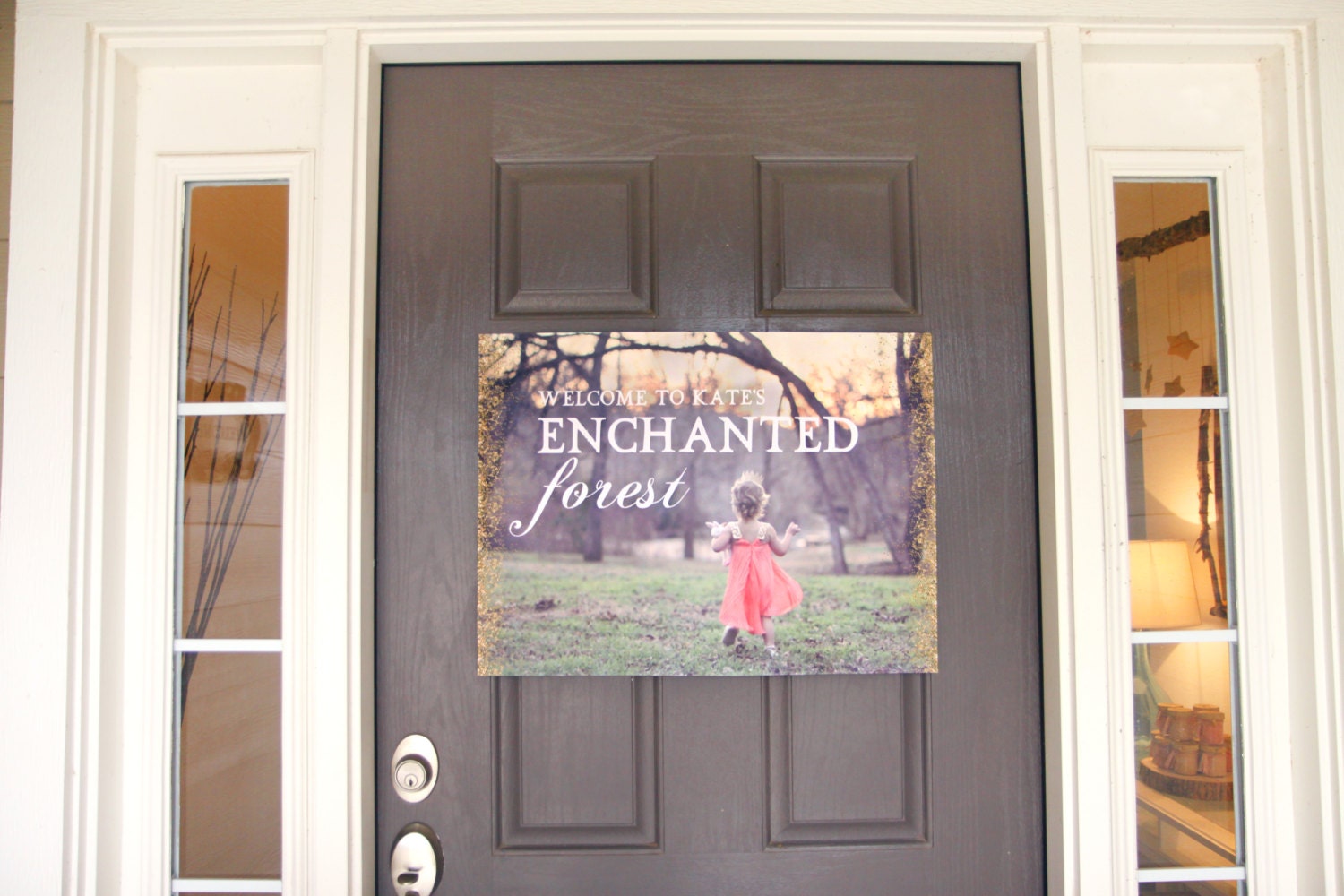 Printable Pink and Gold Glitter Welcome Sign With Photo - Etsy