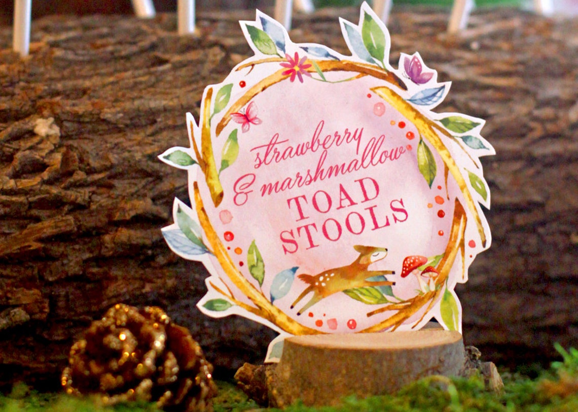 Printable Woodland Fairy Party Food Labels Enchanted Forest - Etsy Canada