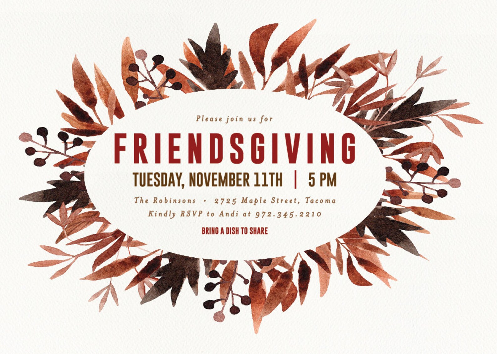 Printable Friendsgiving Invitation Thanksgiving Dinner Party - Etsy