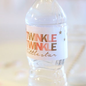 Printable Water Bottle Labels Twinkle Twinkle Little Star - Etsy