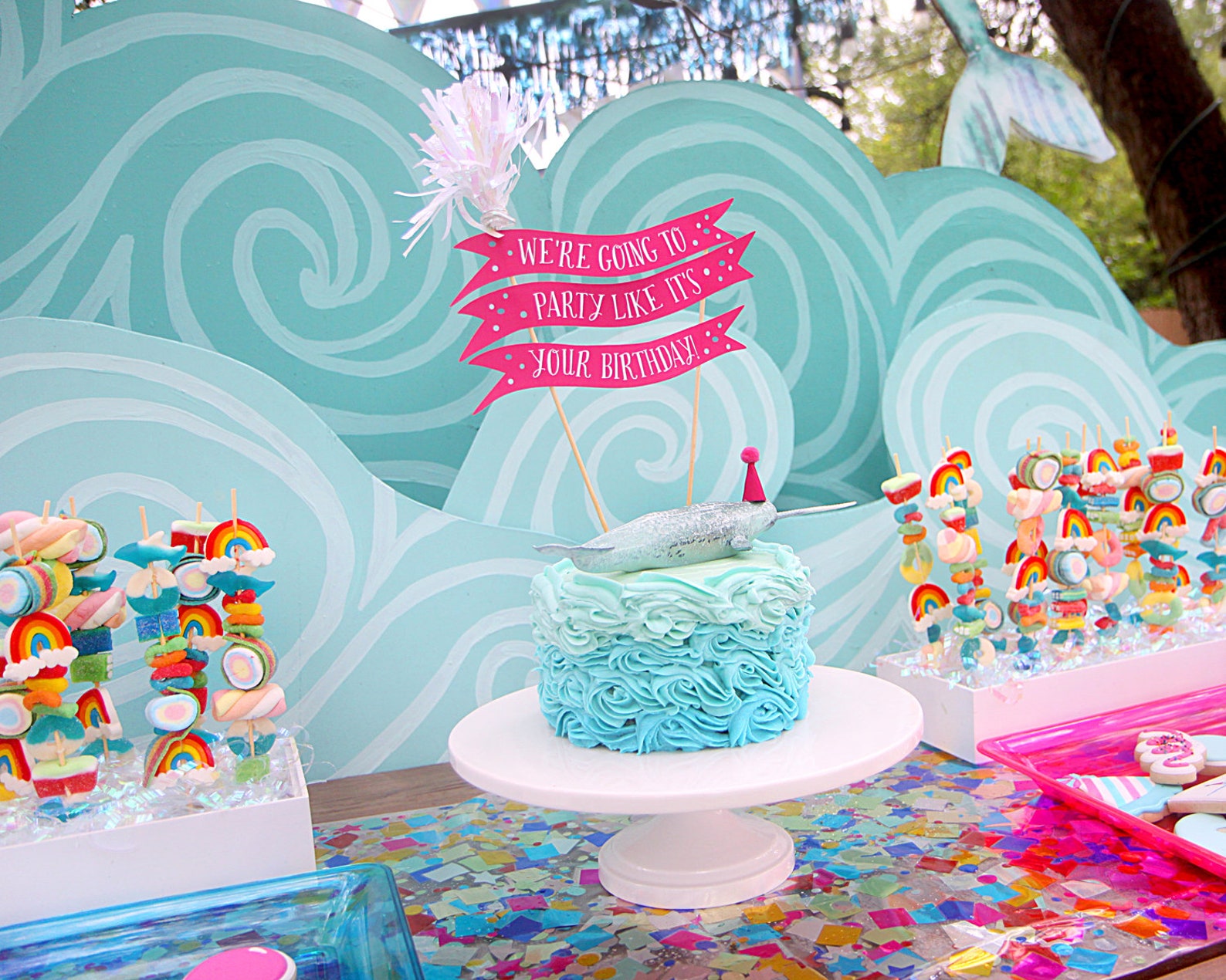 Party Like It's Your Birthday Cake Topper Let's - Etsy