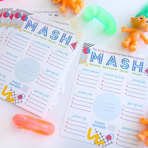Instant Download MASH Game 90s Birthday 80s Retro Icebreaker Party Game ...