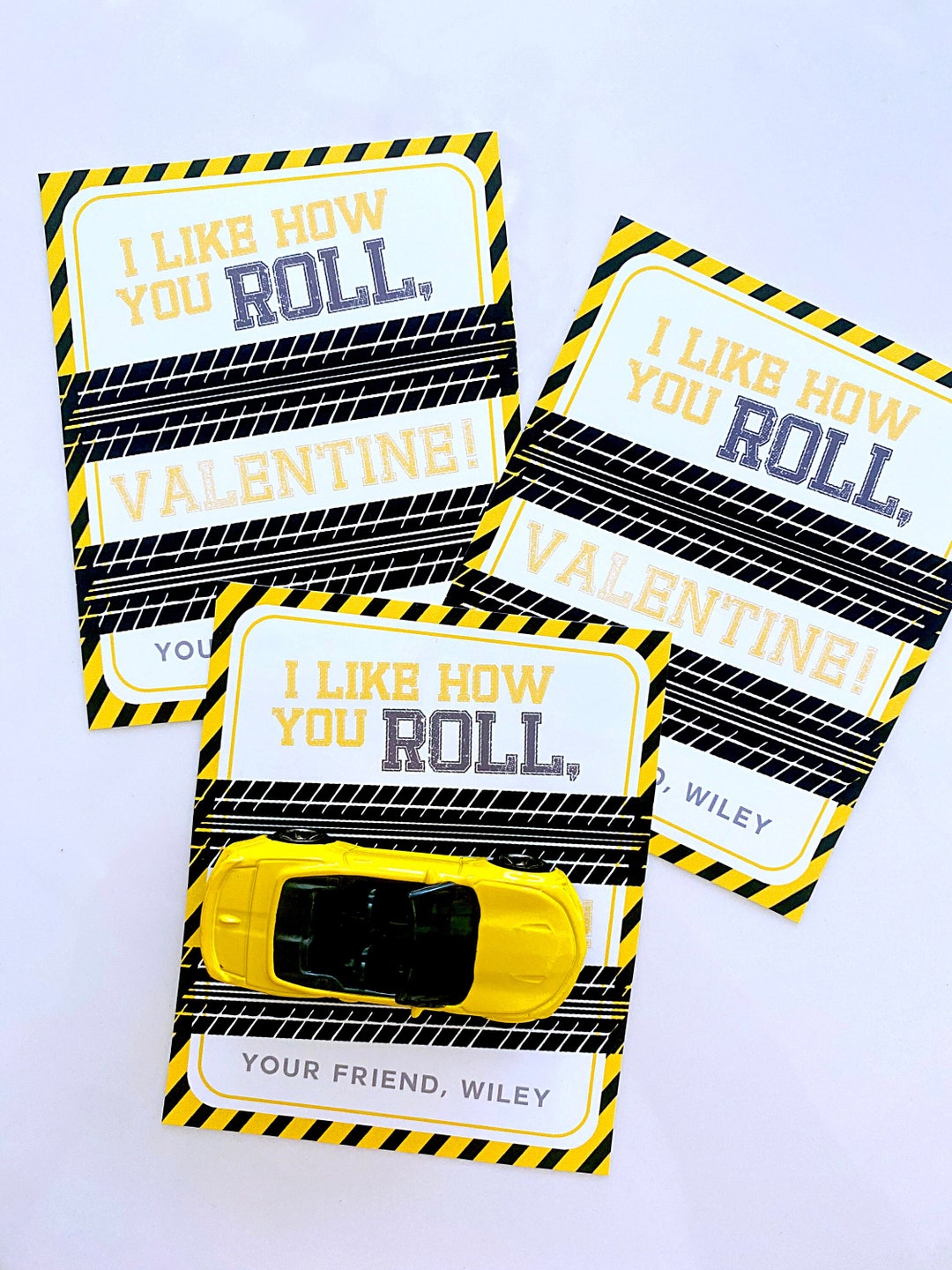 EDITABLE TEMPLATE I Like How You Roll Valentines Toy Car Valentines ...