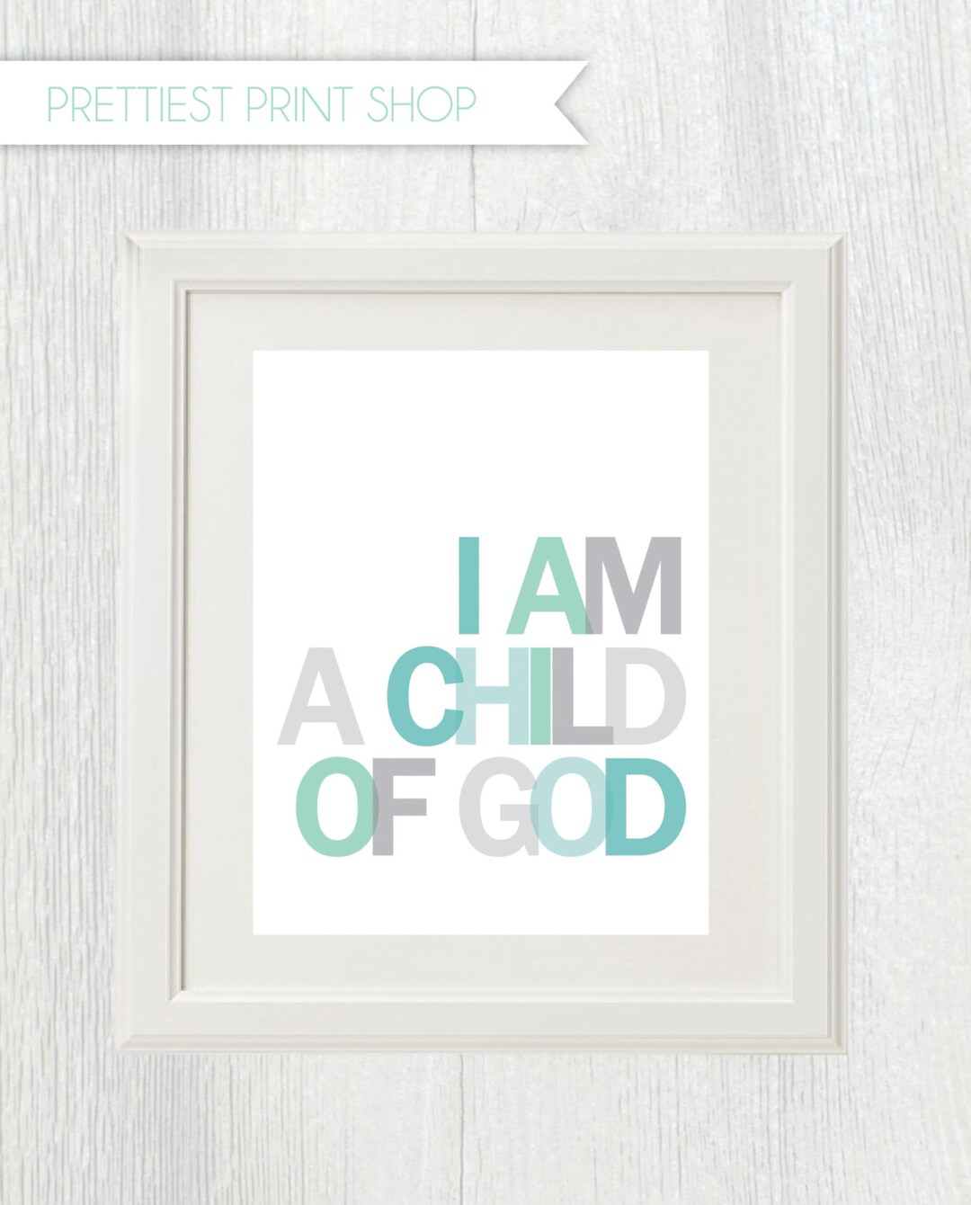 Printable Nursery Art I Am a Child of God Customizable - Etsy