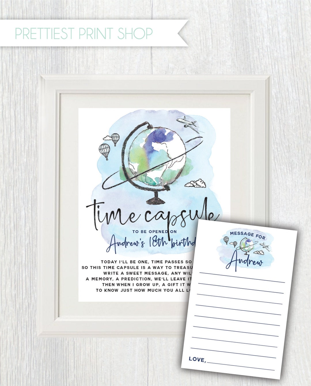 Printable Time Capsule Party Sign and Notecards What a - Etsy