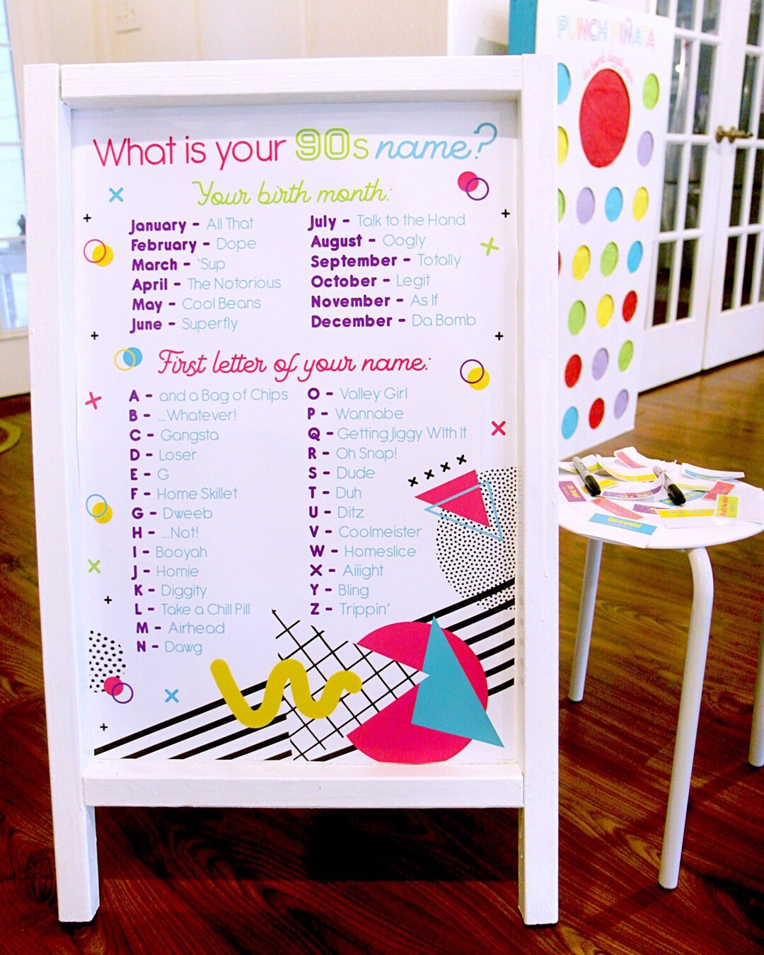 Instant Download What is Your 90s Name Party Sign and Nametags ...