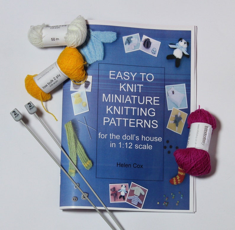 Easy to Knit Miniature Knitting Patterns for the Dolls House by Helen ...
