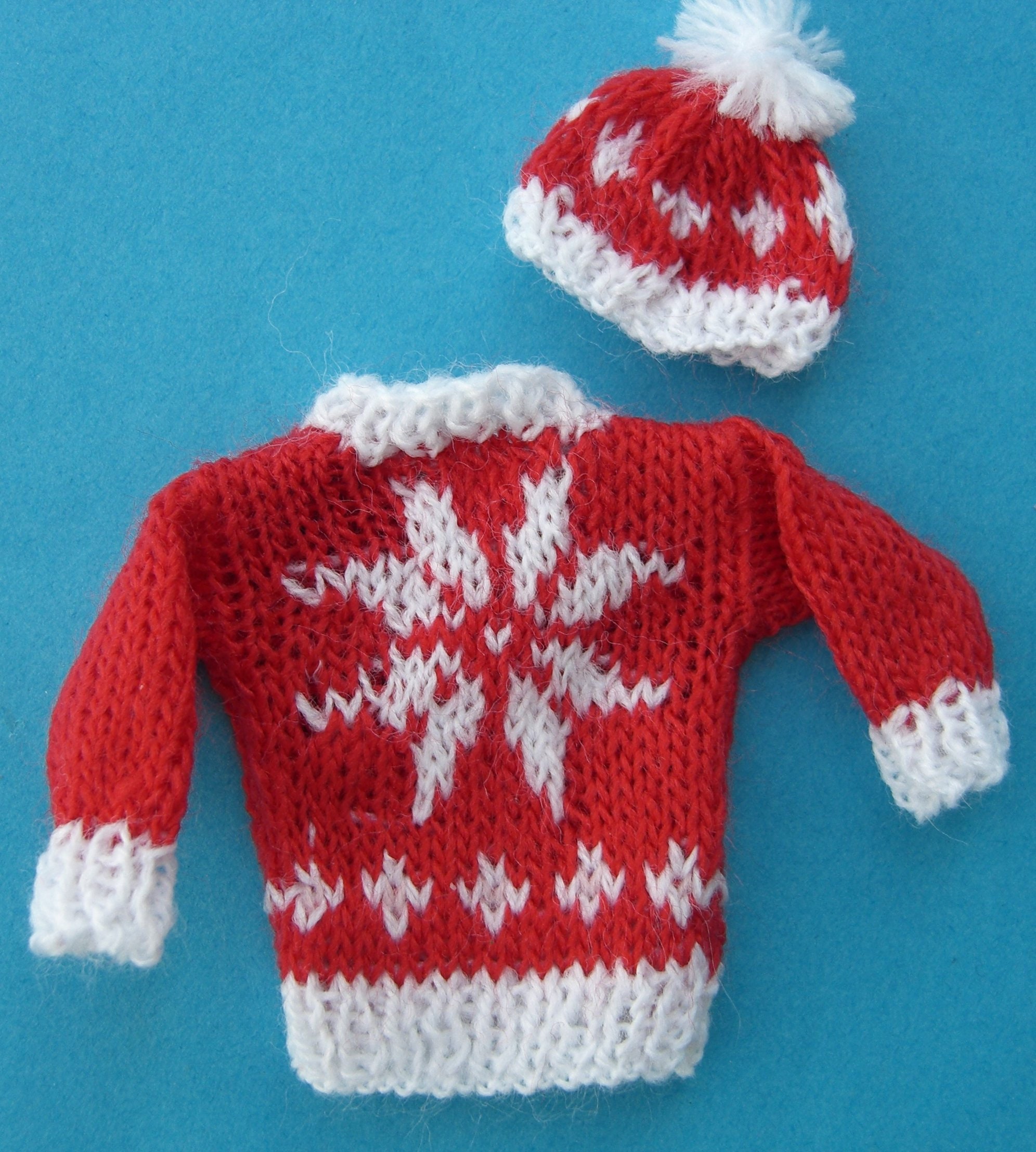 KIT for Motif Sweaters Miniature Knitting Pattern for Dolls - Etsy UK