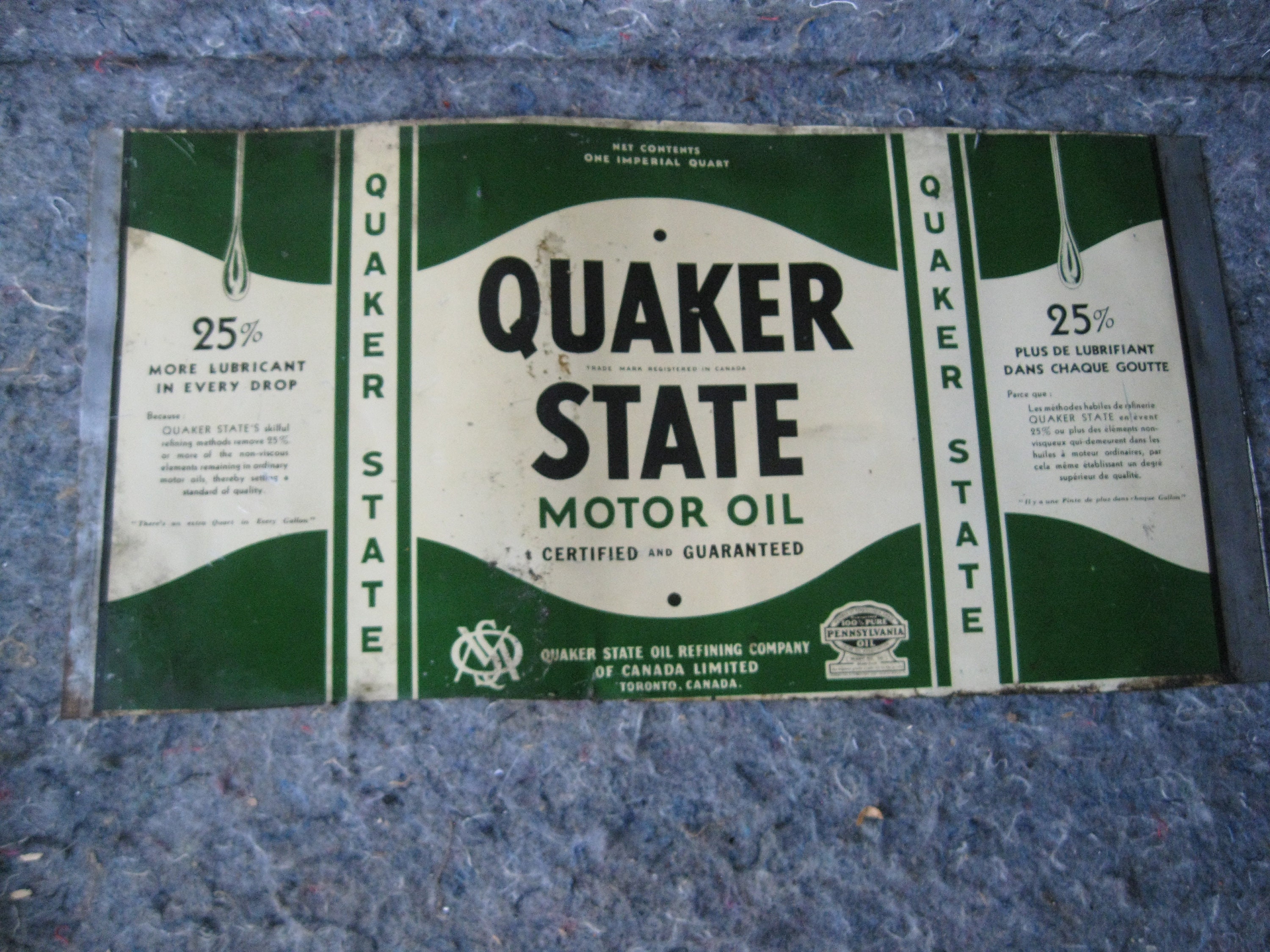 Quaker State Sign for sale | Only 4 left at -65%
