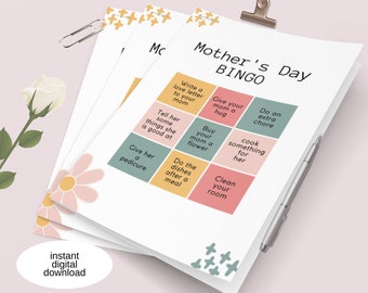 Mother's Day Bingo Card - Etsy