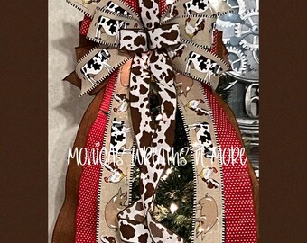 Cow Christmas Tree Topper - Etsy