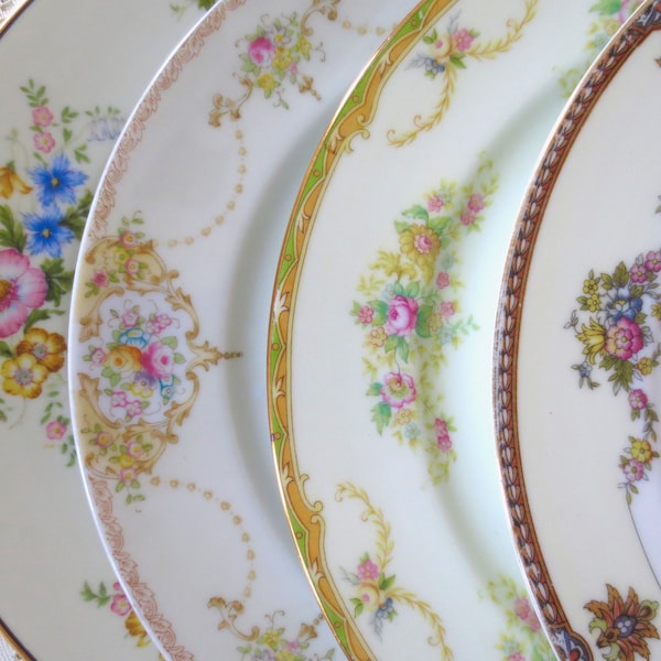 Floral China Plates - Etsy