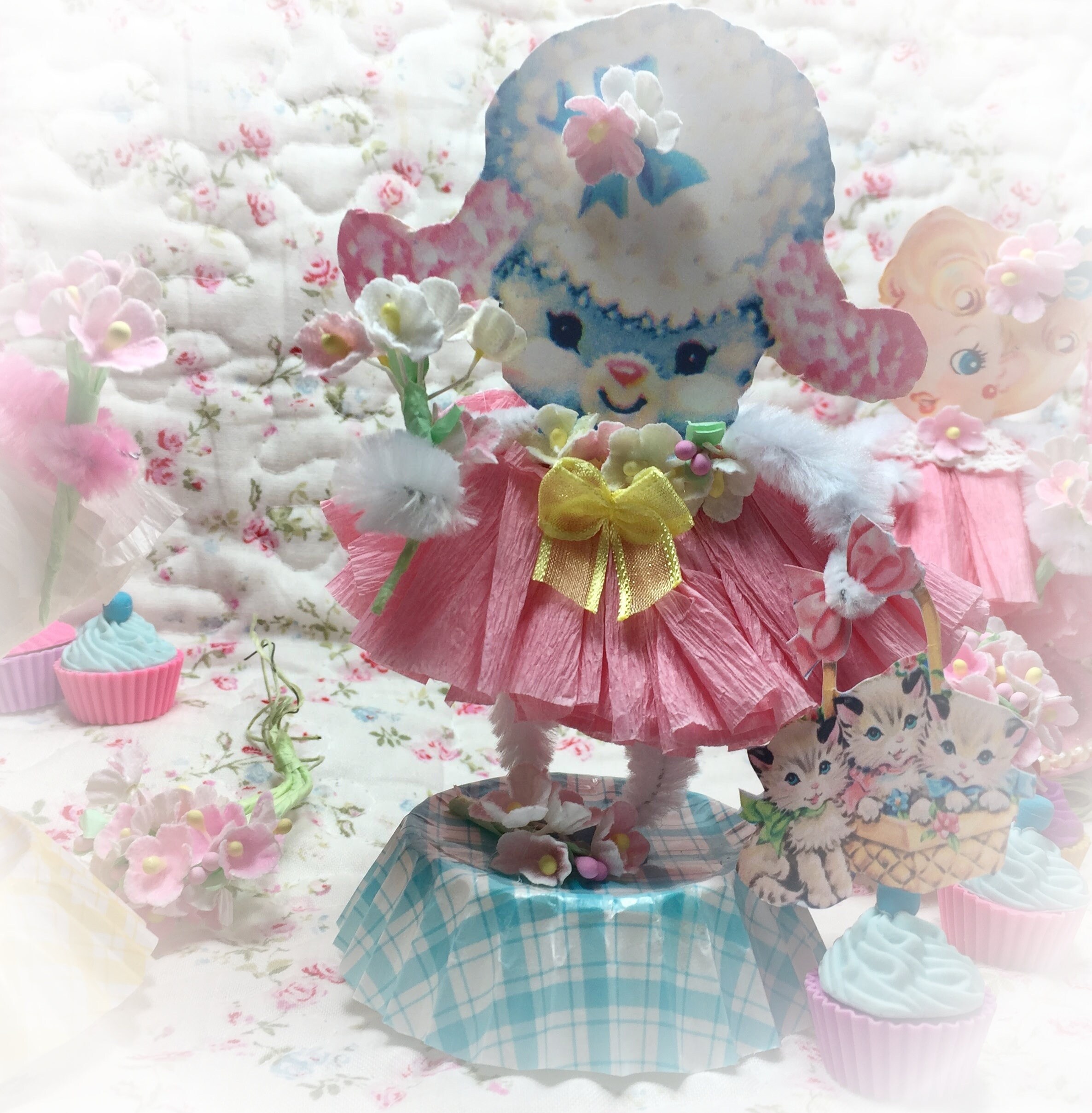 Baby Chick Easter Spring Decor Vintage Style Bump Chenille - Etsy
