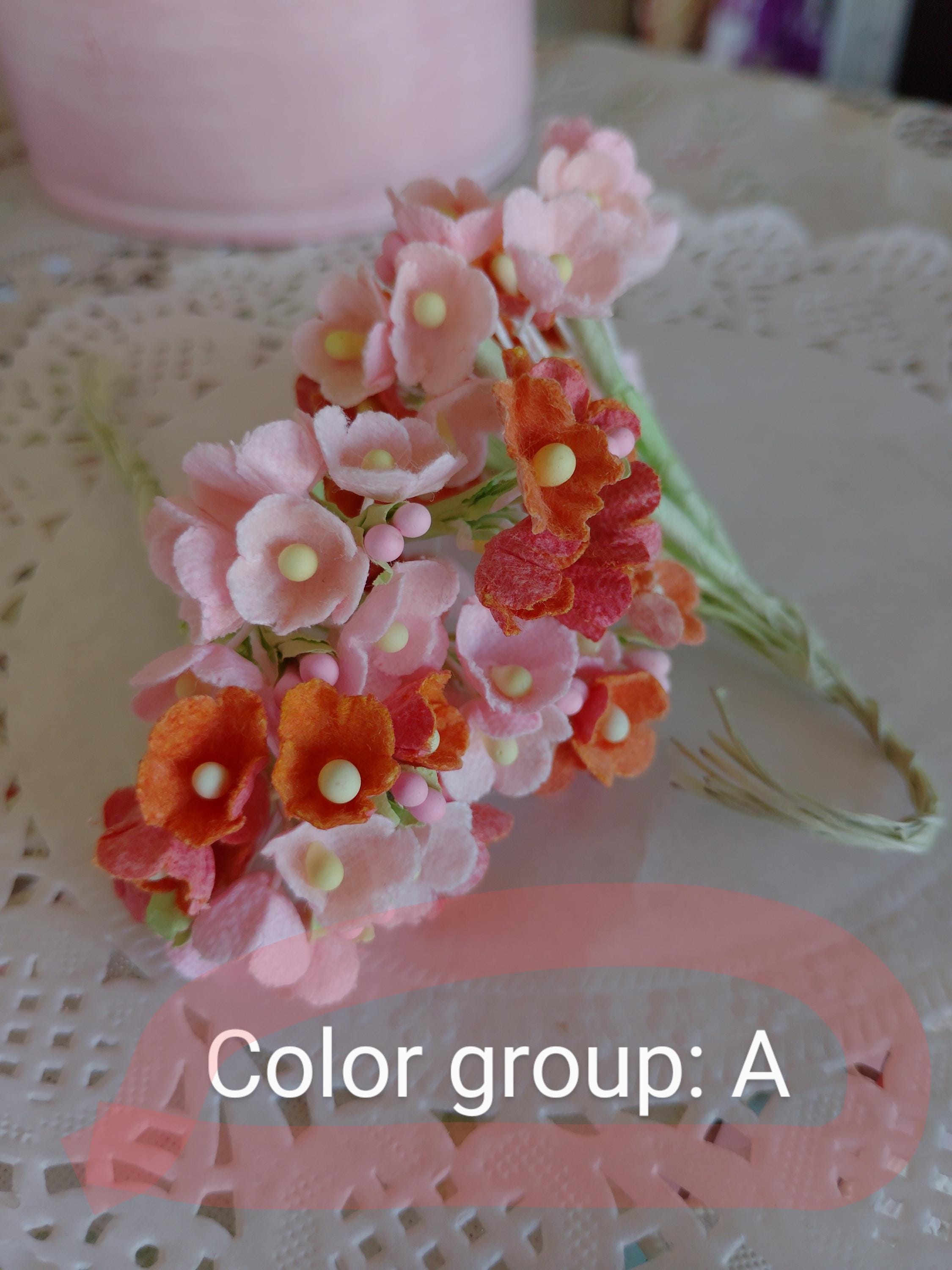 1 Forget-me-not Flower Spray | MIXED Colors | Vintage Style Millinery ...
