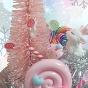 Pink Christmas Tree and Reindeer/fawn/deer Tart Tin Decor -vintage ...