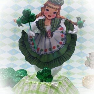 St Patrick's Day Irish Kitty Cat Kitten Decor Vintage Style Bump ...