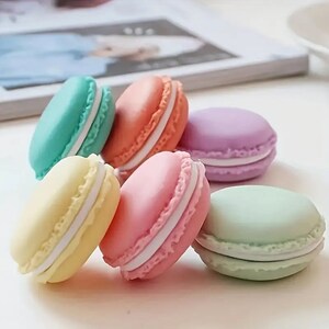 Macaron Shape Pill Jewelry Box or Small Coin Purse Fake Bakery Pastel ...