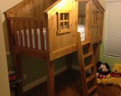 Items similar to Solid hand built kids tree fort bed on Etsy