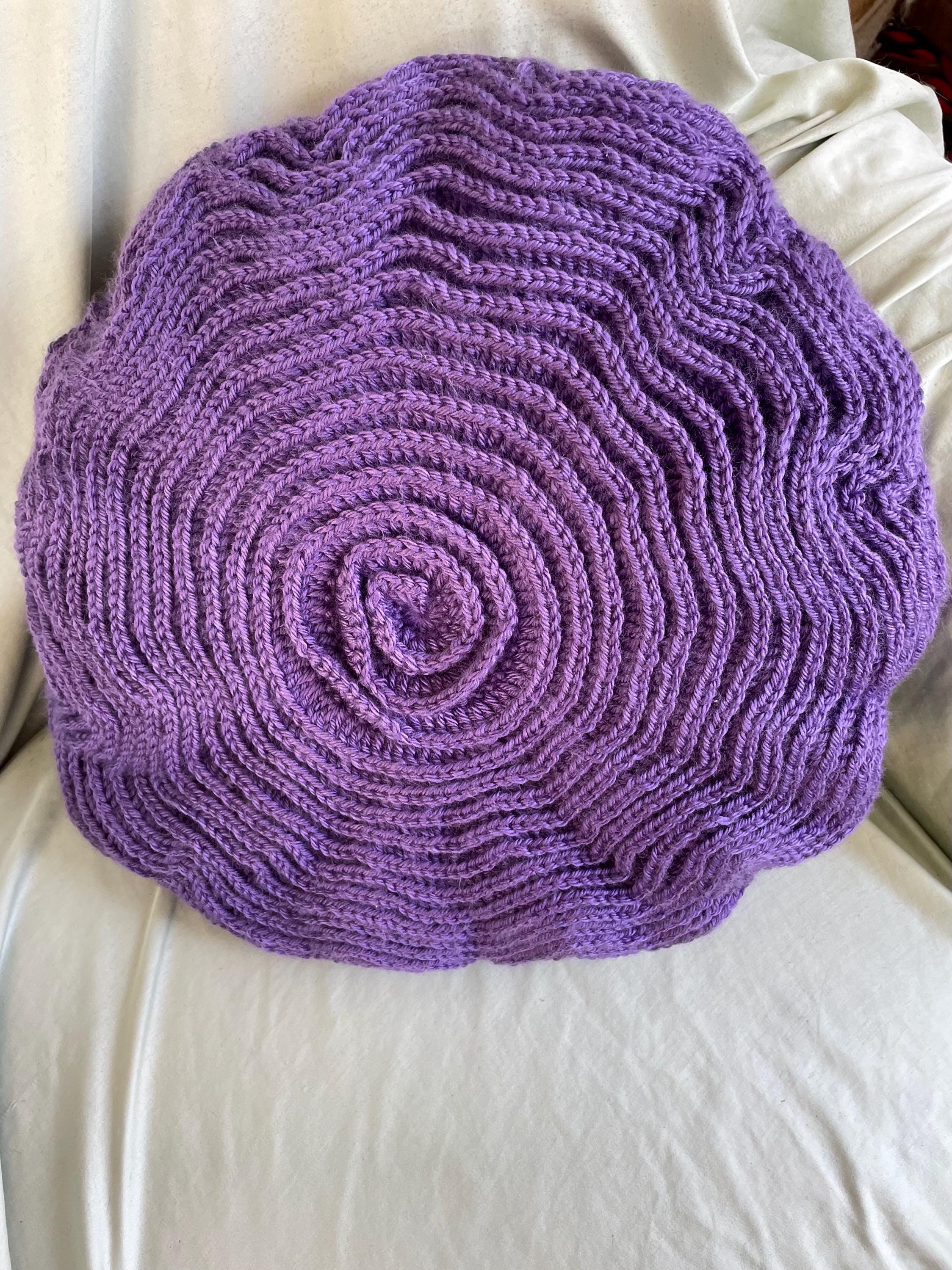 16" Round Double Sided Ruffle Rose Decorative Pillow - Etsy