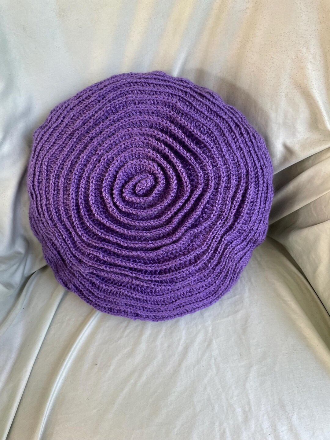 16" Round Double Sided Ruffle Rose Decorative Pillow - Etsy