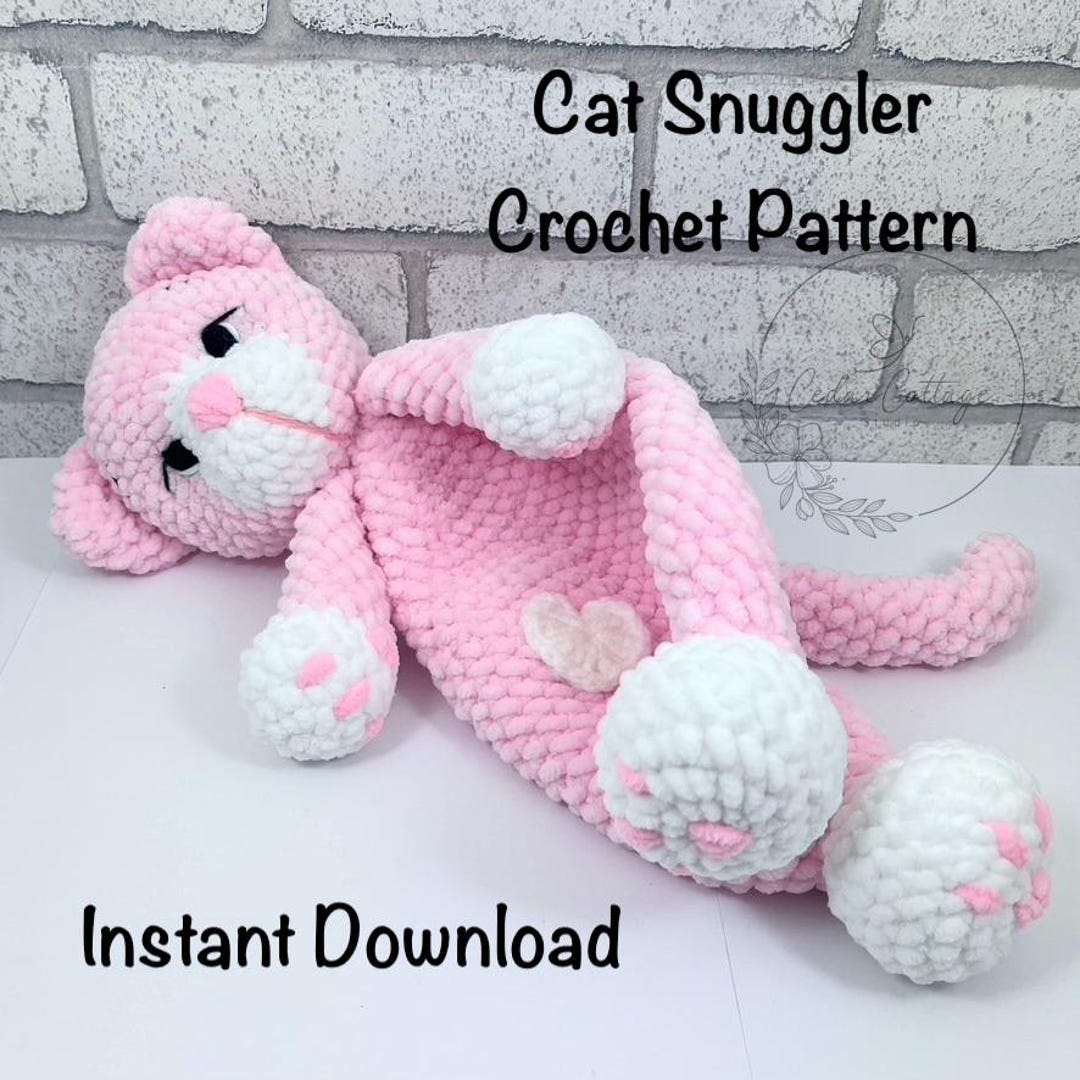Crochet Cat Comforter Snuggler Pattern, PDF Digital, Amigurumi, Low Sew ...