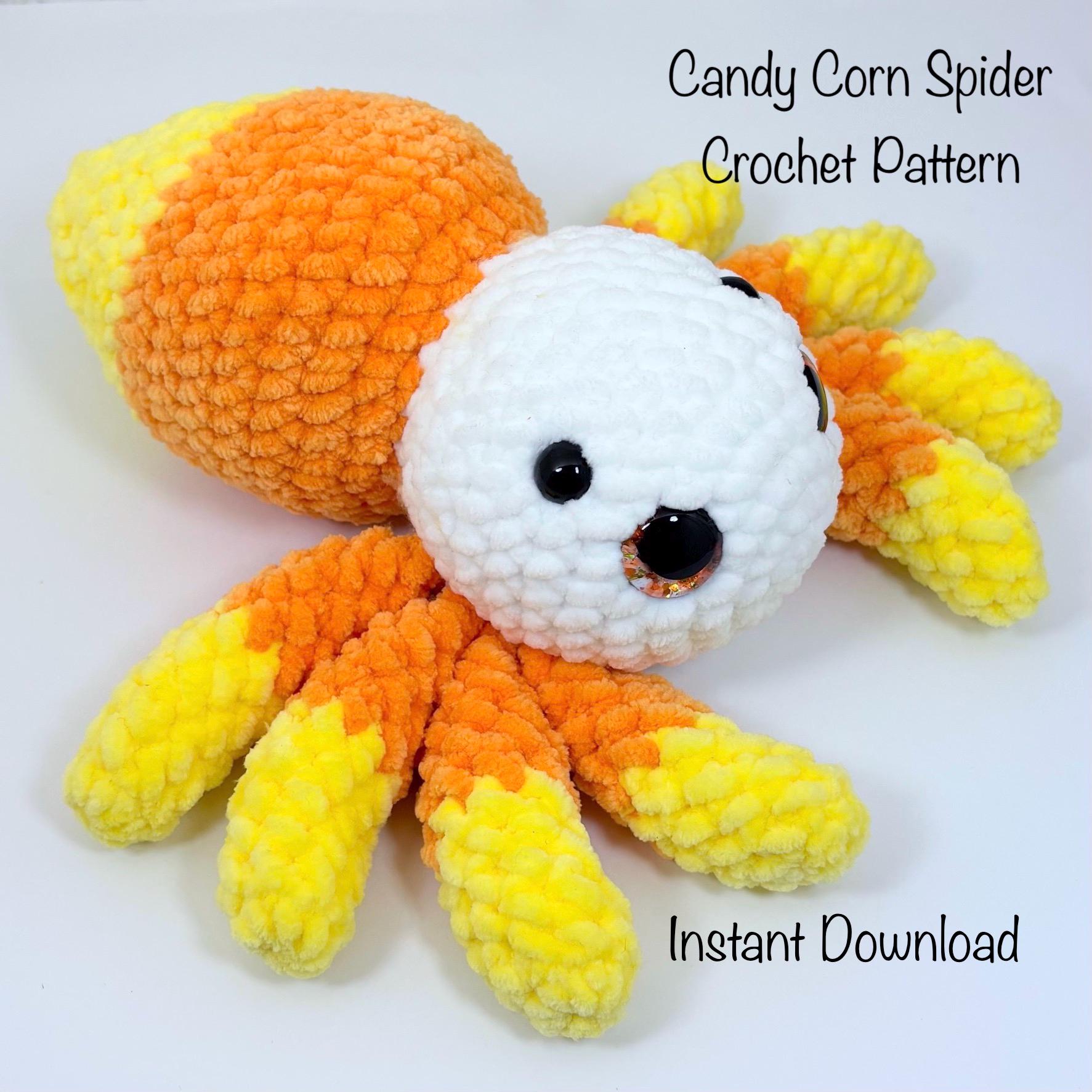 Candy Corn Spider Crochet Pattern, Halloween PATTERN ONLY, No Sew ...