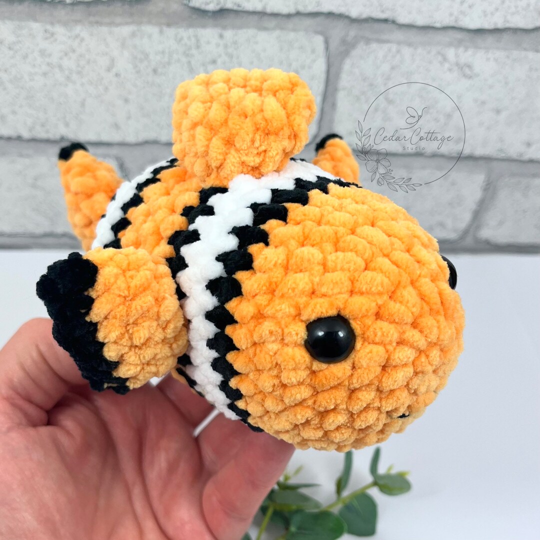 Clown Fish Crochet Plushie, Amigurumi, Baby Shower Gifts, New Baby ...