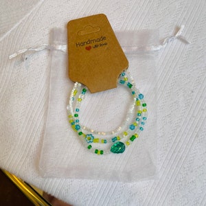 Handmade Glass Seed Bead Y2k Friendship Good Luck Stretch Bracelet - Etsy