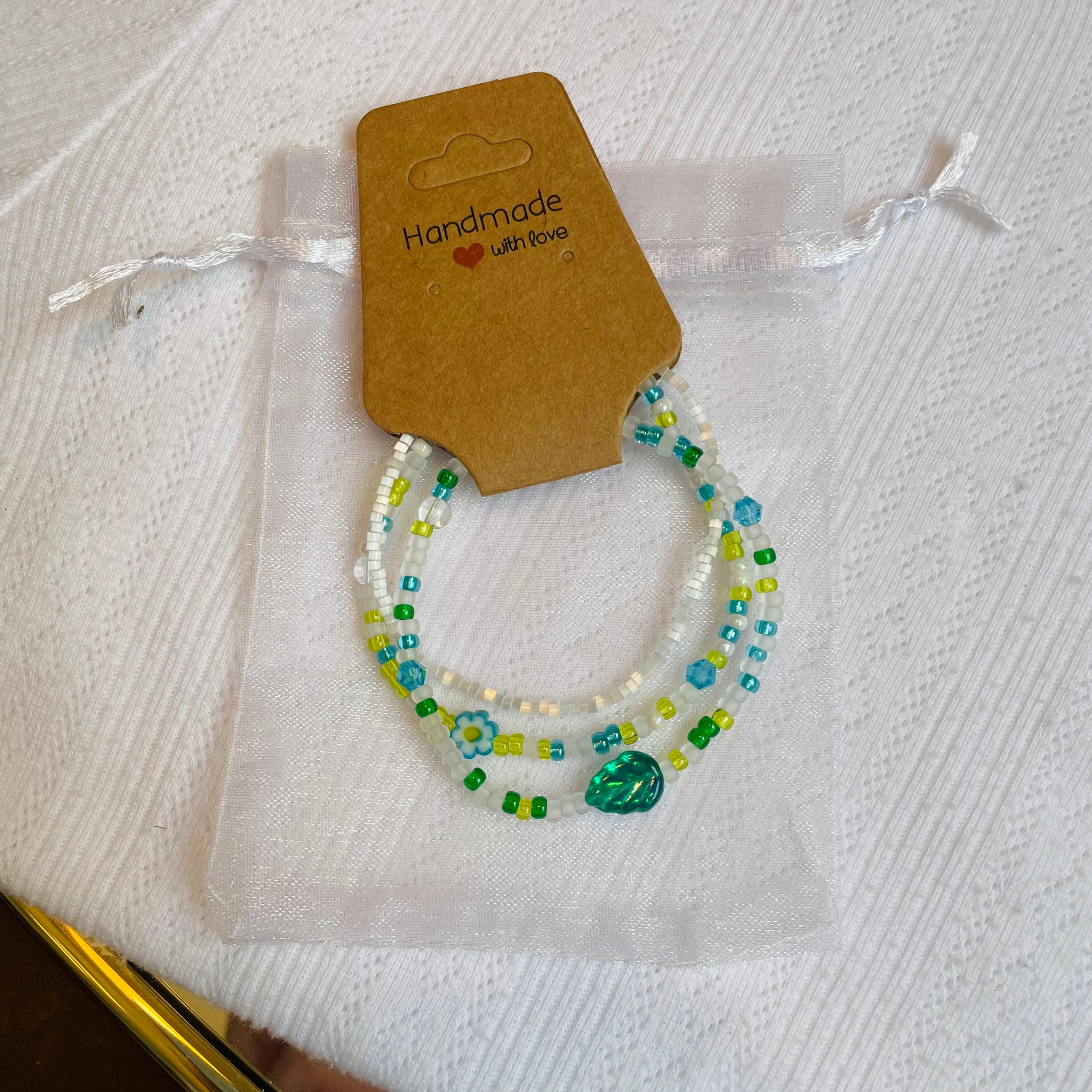 Handmade Glass Seed Bead Y2k Friendship Good Luck Stretch Bracelet - Etsy