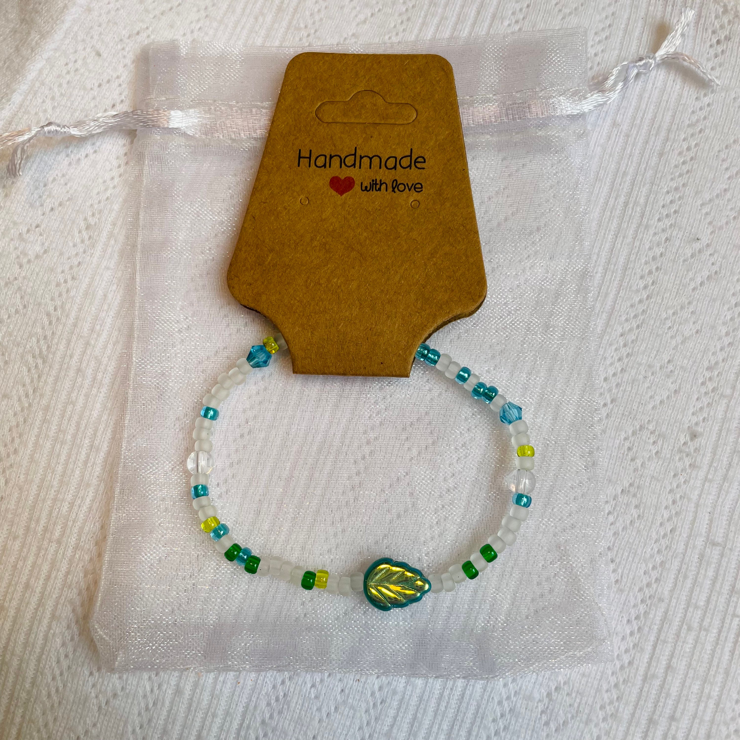 Handmade Glass Seed Bead Y2k Friendship Good Luck Stretch Bracelet - Etsy