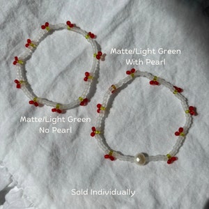 Cherries Handmade Glass Seed Bead Y2k Friendship Good Luck Stretch ...