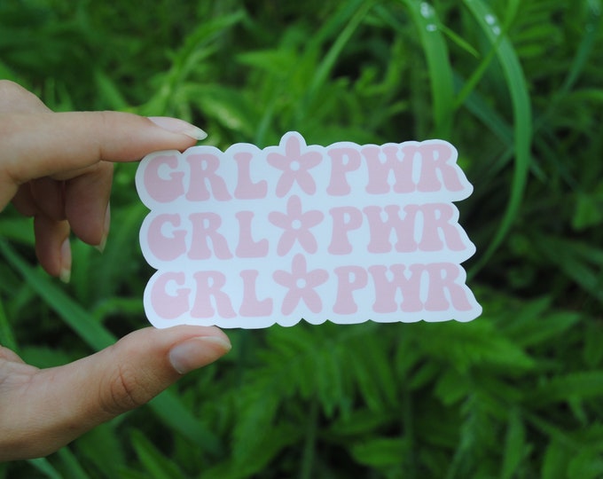 Girl Power Water Resistant Sticker Laptop Stickers Waterbottle Stickers ...