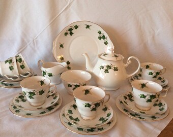 Bone china tea set | Etsy