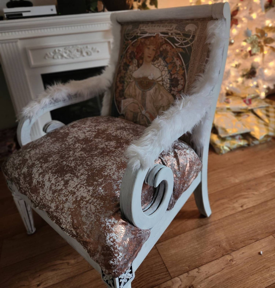 Boho Chic Alphonse Mucha French Chair - Etsy