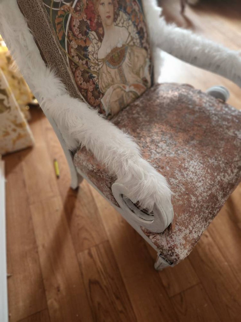 Boho Chic Alphonse Mucha French Chair - Etsy