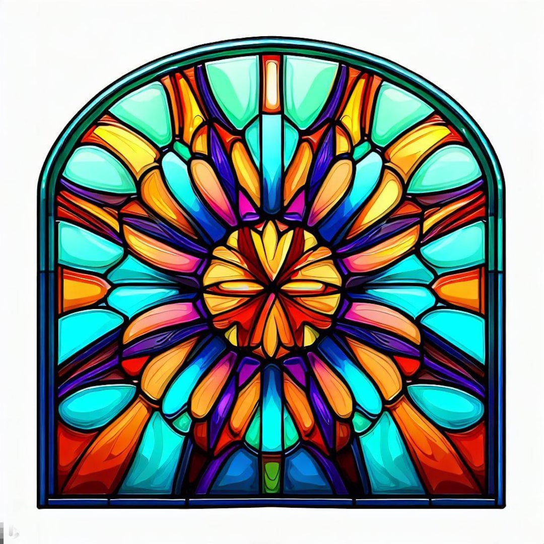 Stained Glass Windows Clip Art - Etsy