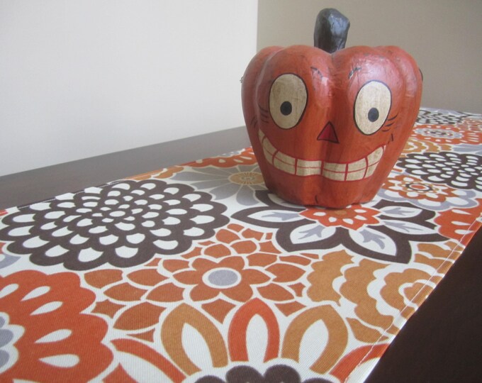 Fall Modern TABLE RUNNER Thanksgiving Halloween Orange Rust - Etsy