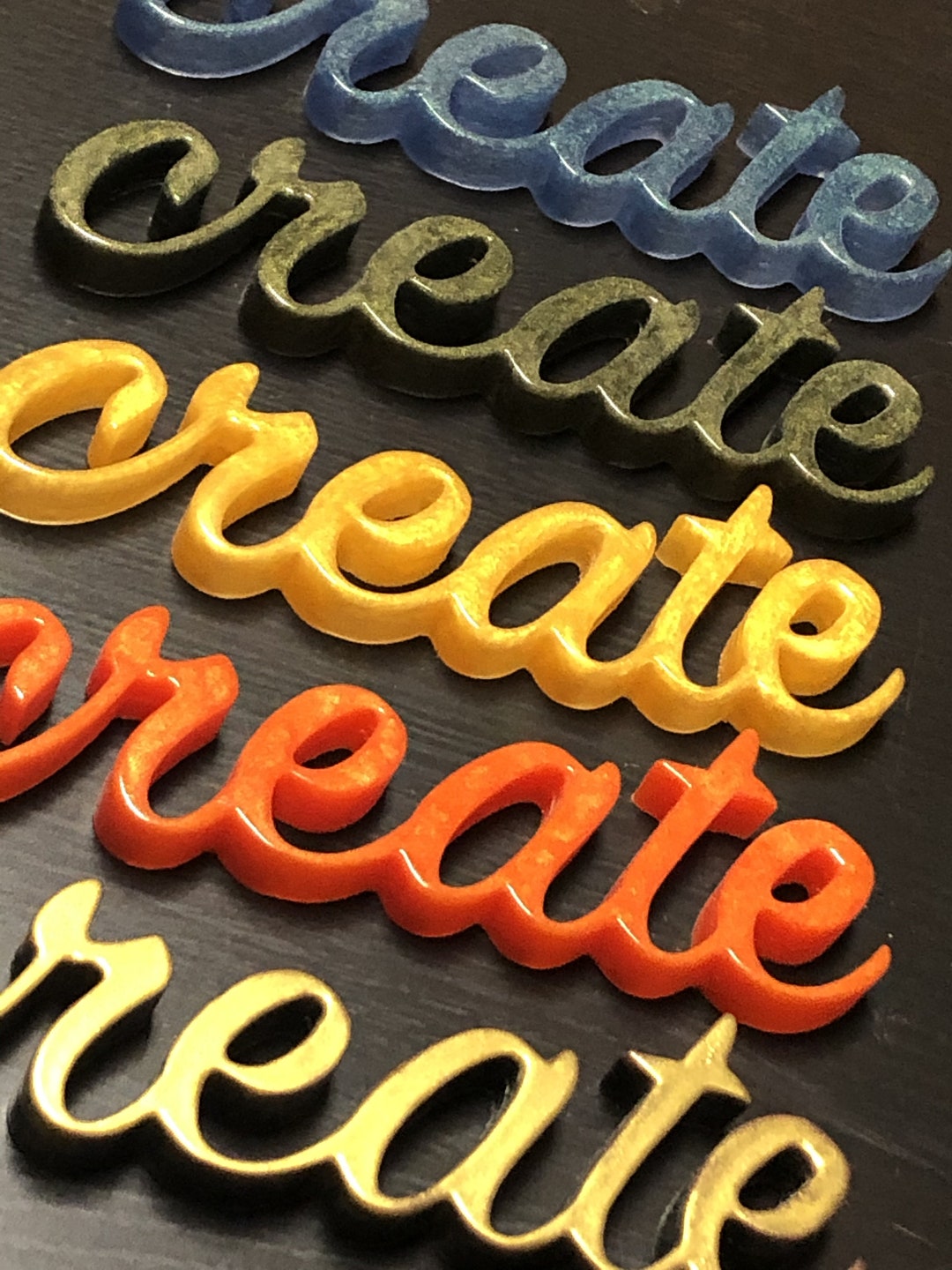 Create - Word in Resin - Etsy