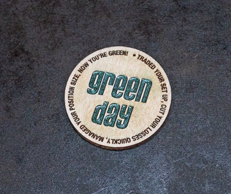 Green Day / Red Day W/ Check List Wood Coin W/ Resin Inlay - Etsy