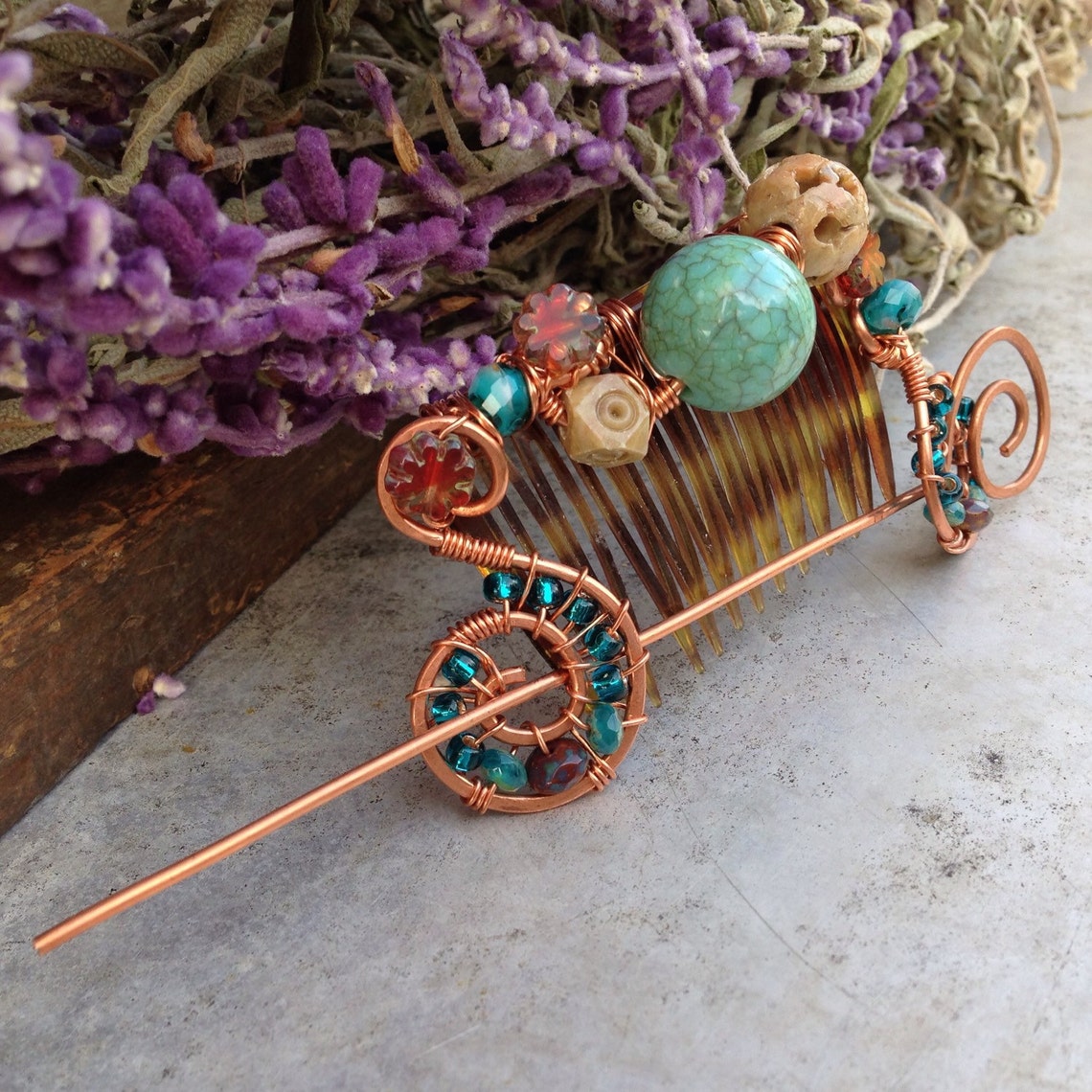 Hair Comb Hair Barrette Bohemian Hair Comb Boho Chic Boho - Etsy