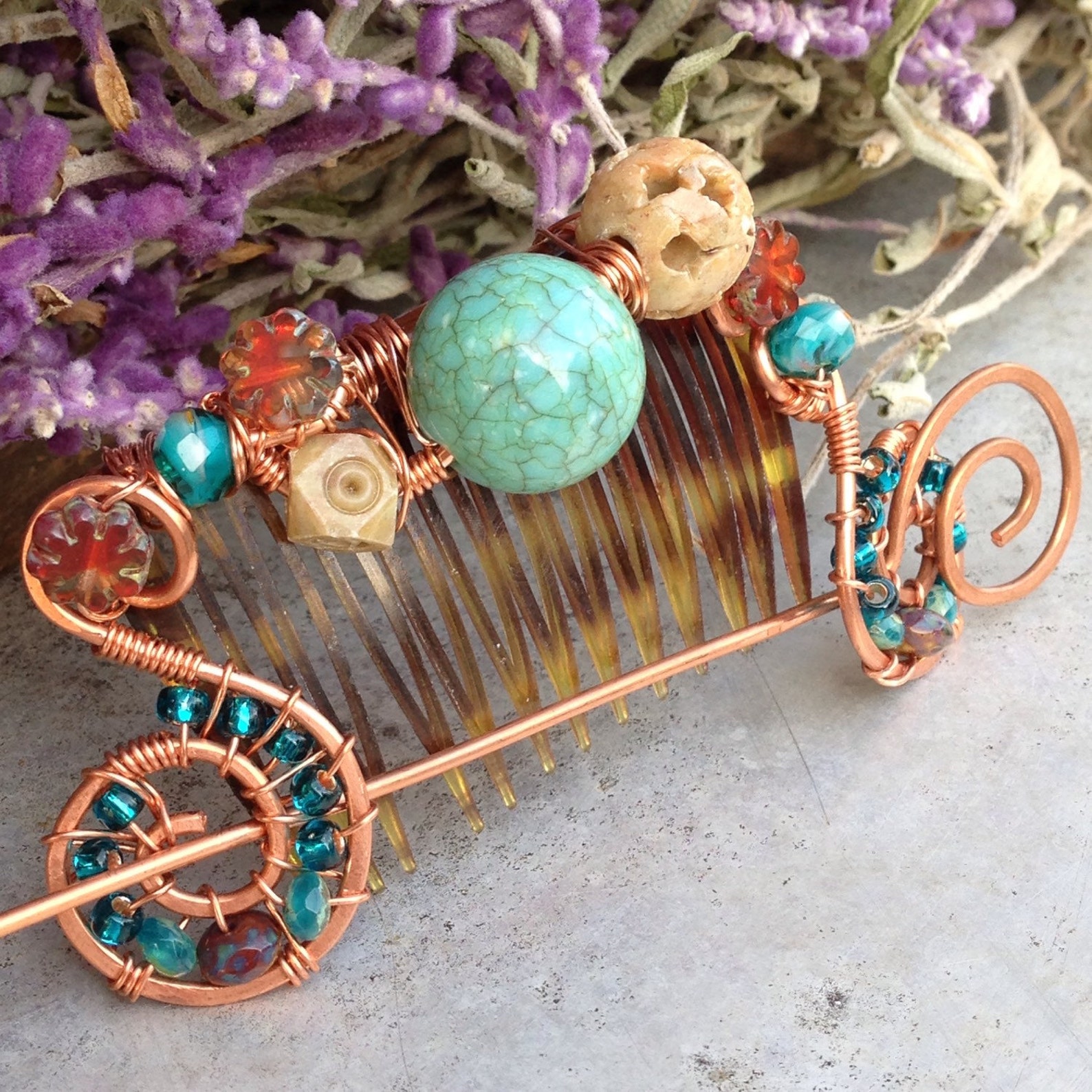 Hair Comb Hair Barrette Bohemian Hair Comb Boho Chic Boho - Etsy