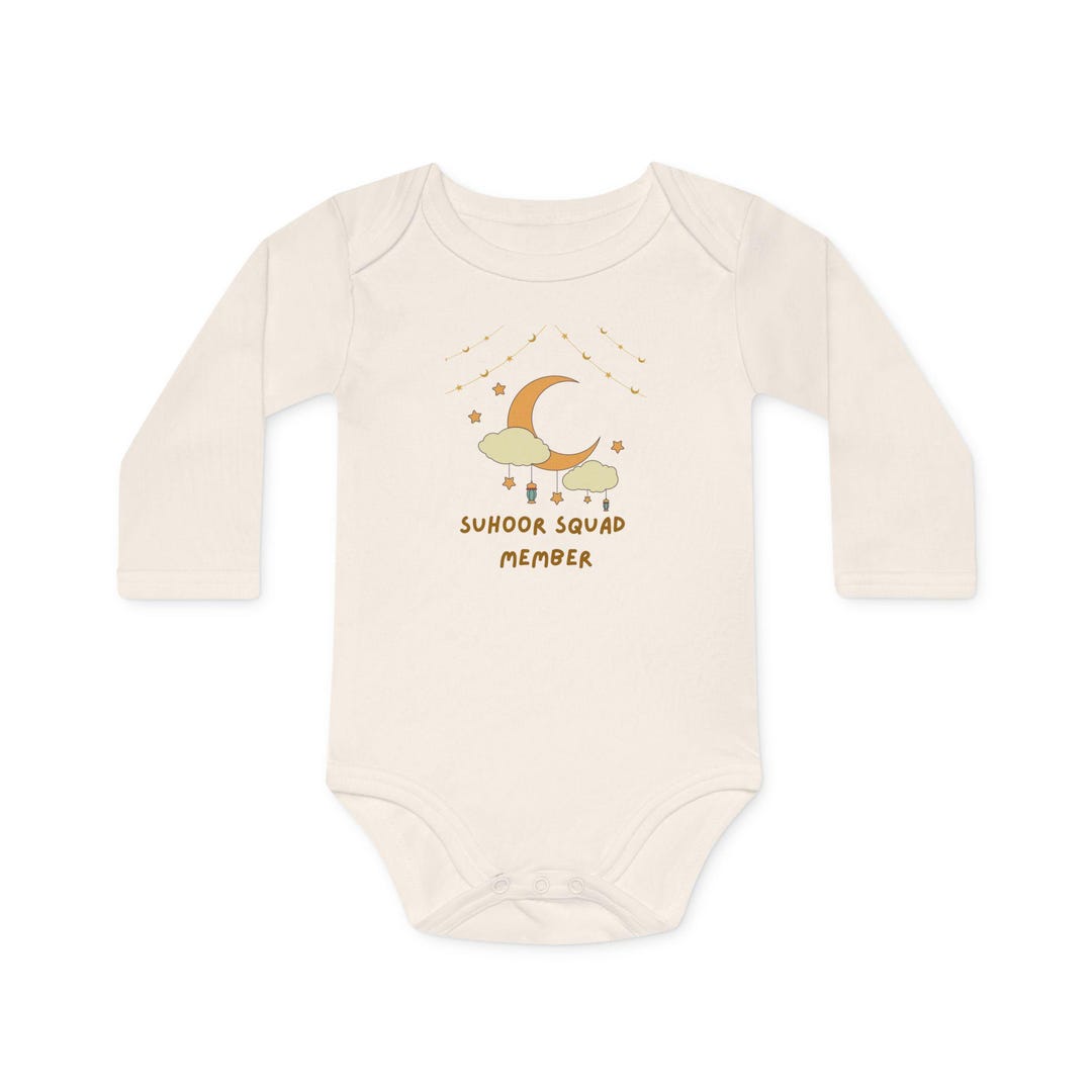 Baby Onesie, 'suhoor Squad Member' Ramadan Themed Organic Bodysuit ...