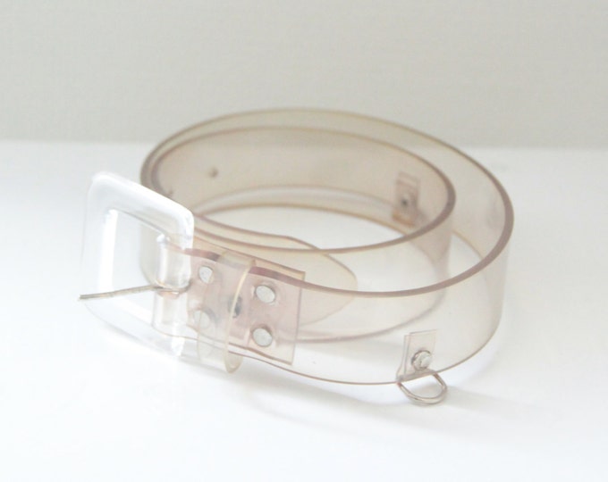 90s SONIA RYKIEL Clear Plastic Belt, French Designer See Through Club Kid / Ceinture Plastique ...