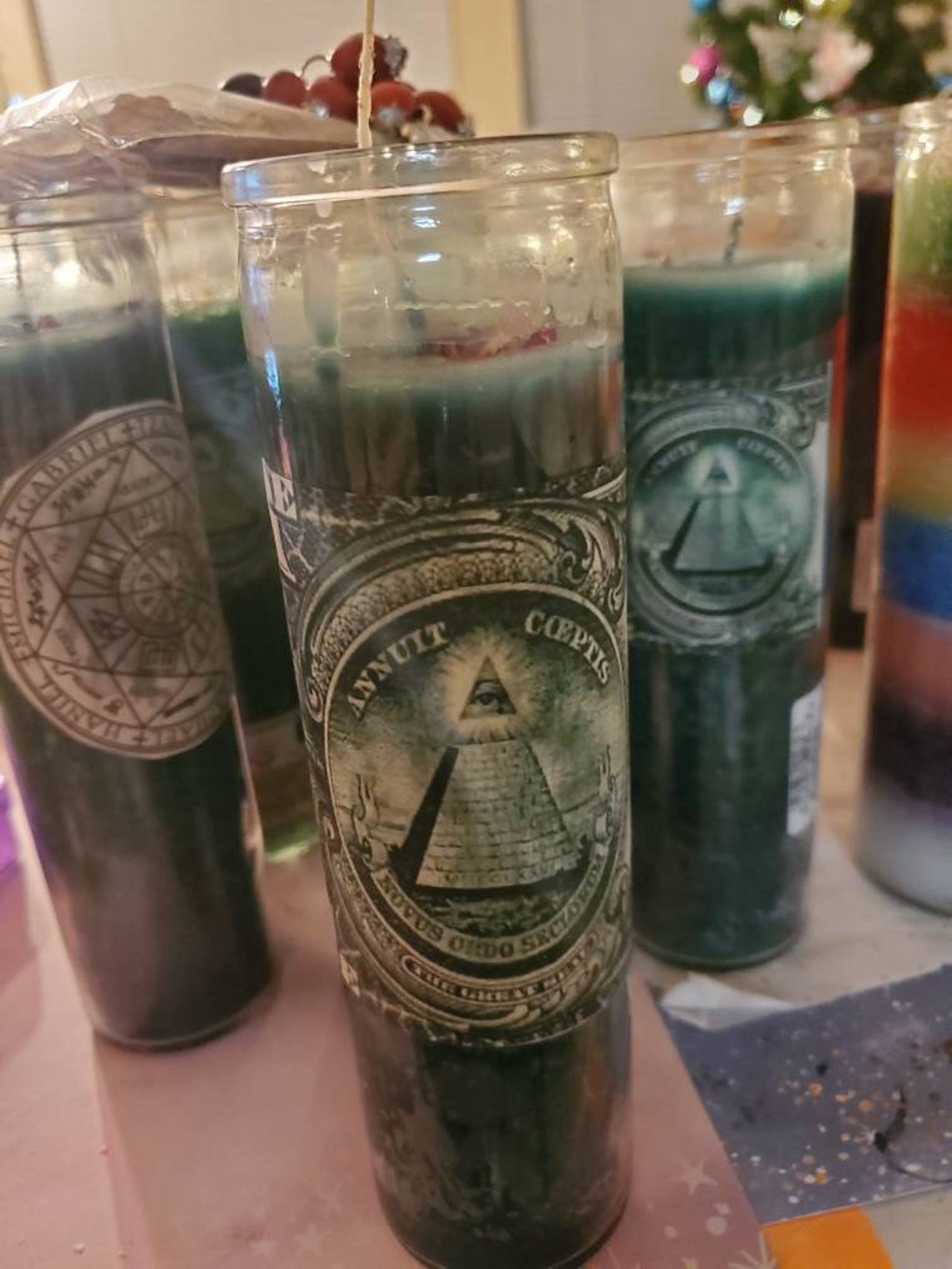 7 Day Ritual Money Candles Wiccan Dressed Money Drawing Spell | Etsy