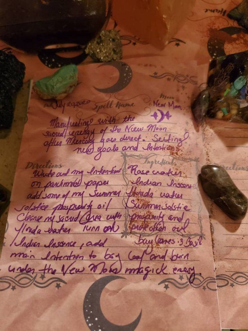 Spells Moon Spells Rituals Book of Shadows Printables Junk - Etsy